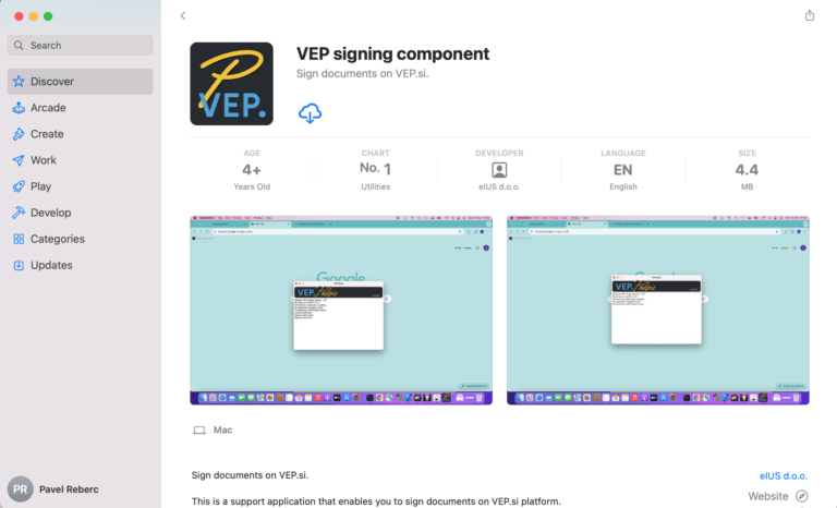 Installing the signature component VEP.Podpis on Mac OSX | VEP.si